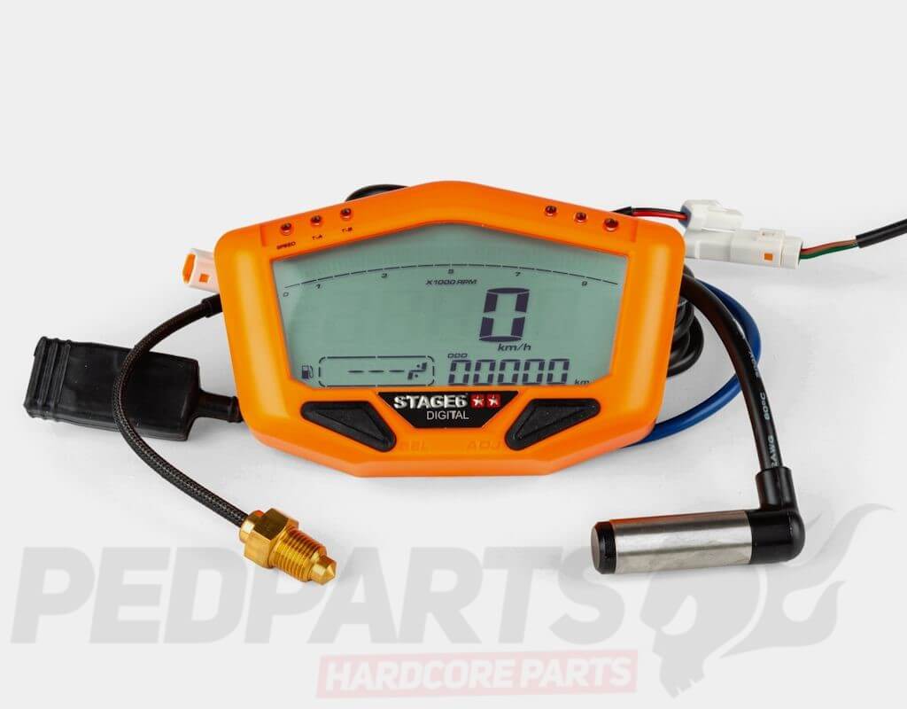Stage6 MKII Digital Speedo Clocks/ Rev Counter | Pedparts UK