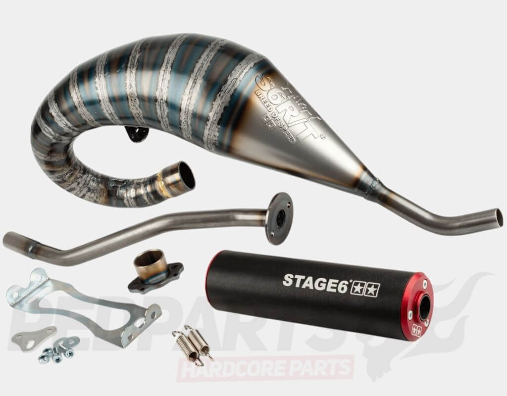 Stage6 R/T 70-80cc High Mount Exhaust- Derbi | Pedparts UK