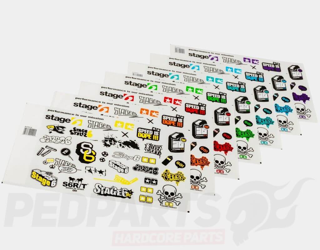 Stage6 Sticker Set- Coloured A4 | Pedparts UK