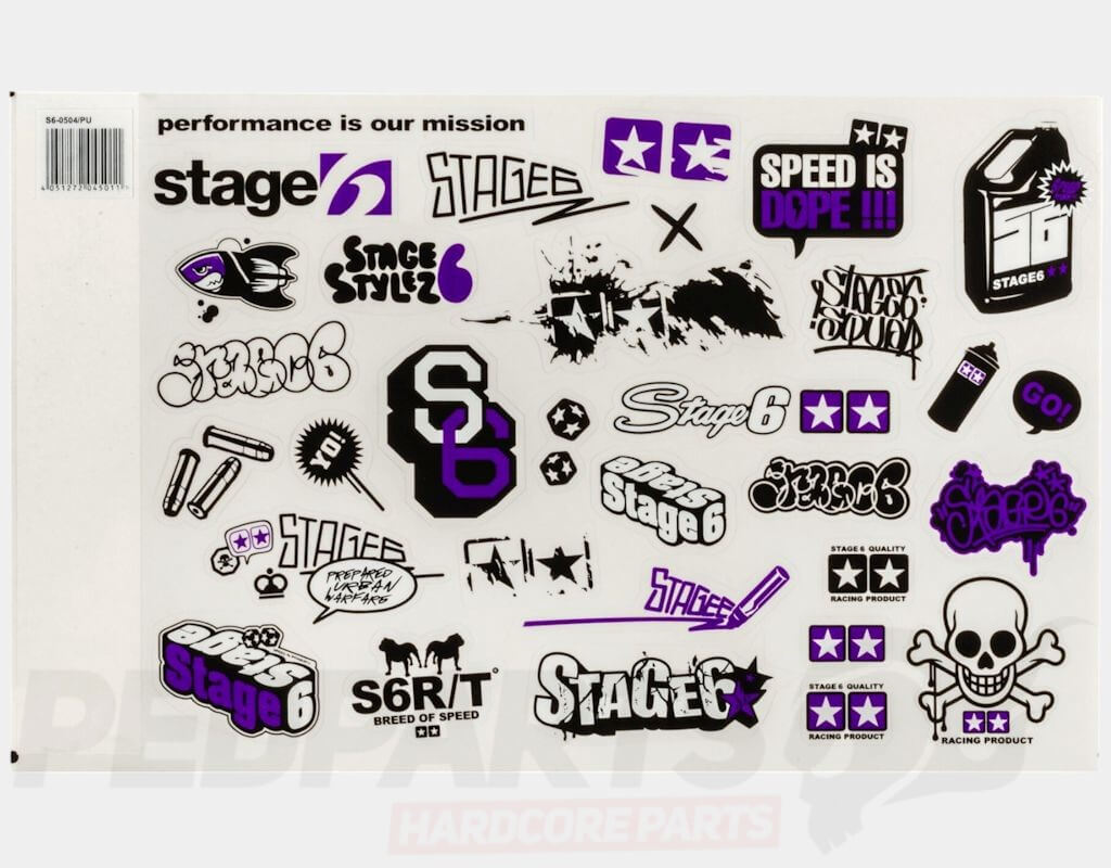 Stage6 Sticker Set- Coloured A4 | Pedparts UK